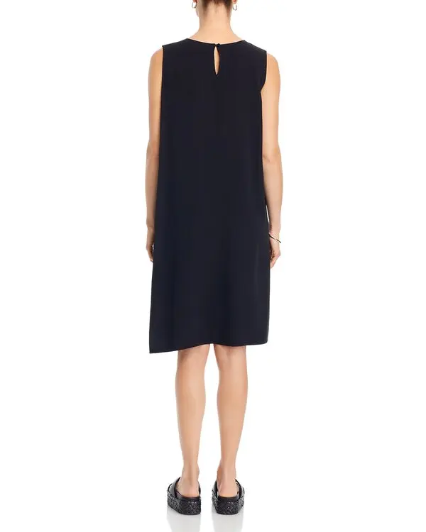 eileen fisher silk overlay dress Eileen Fisher Silk Overlay Dress In Black - 70% Off
