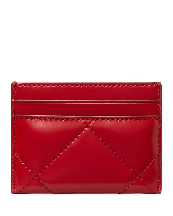Tory Burch Kira Diamond Quilt Card Case - Red