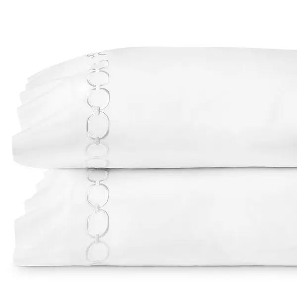 SFERRA Catena Pillowcase, Set Of 2 - White/luna