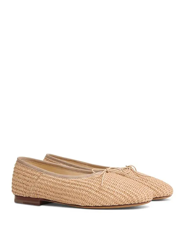 MANSUR GAVRIEL Dream Raffia Ballerinas - Natural