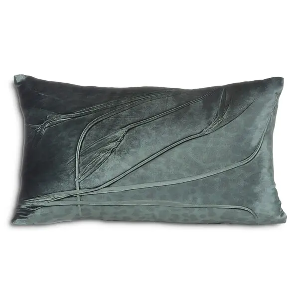 AVIVA STANOFF Leapard Paradise Signature Velvet Collection Pillow, 12 X 20 - Cinder