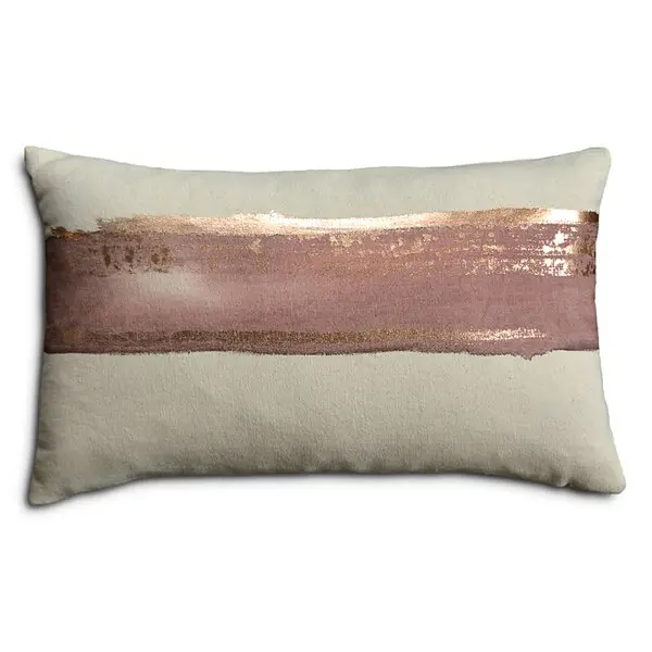 AVIVA STANOFF Horizon Canvas Rose Quartz Pillow, 12 X 20 - Rose Gold