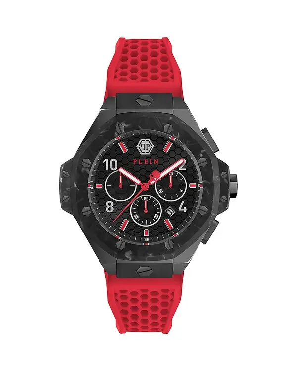 Philipp Plein Plein Chrono Royal Chronograph, 46mm - Black/red