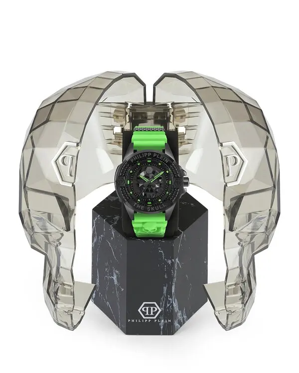 Philipp Plein The $kull 44mm Watch - Black/green