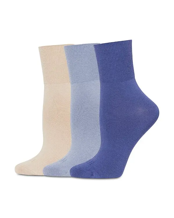 Hue Bobby Socks Pack Of 3 - Blue