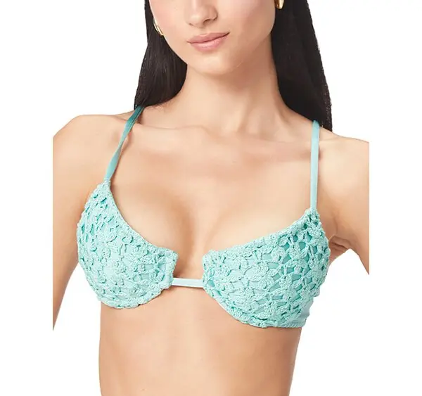 CAPITTANA Savanah Crochet Bikini Top - Blue