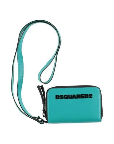 Dsquared2 Leather Zip Around Coin Purse - Turquoise