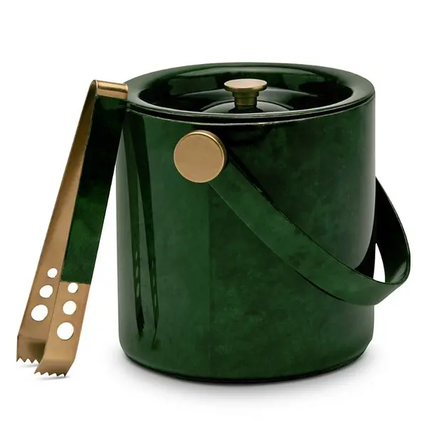 BLUE PHEASANT Nelson Ice Bucket With Tongs - Emerald Gloss