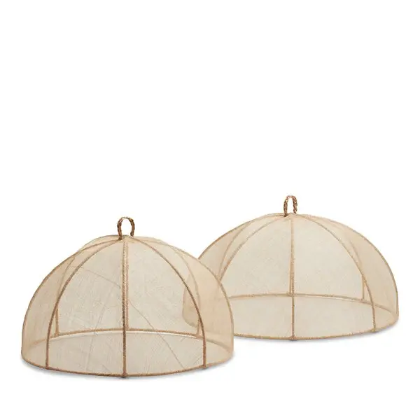 BLUE PHEASANT Rachel Food Covers, Set Of 2 - Natural