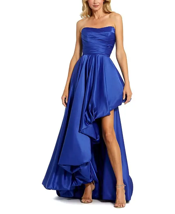 Mac Duggal Strapless Ruched Gown - Cobalt