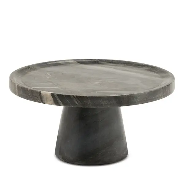 BLUE PHEASANT Samantha 9.5 Marble Cake Stand - Gray Marble