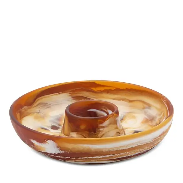 BLUE PHEASANT Hugo Resin Chip And Dip Bowl - Amber