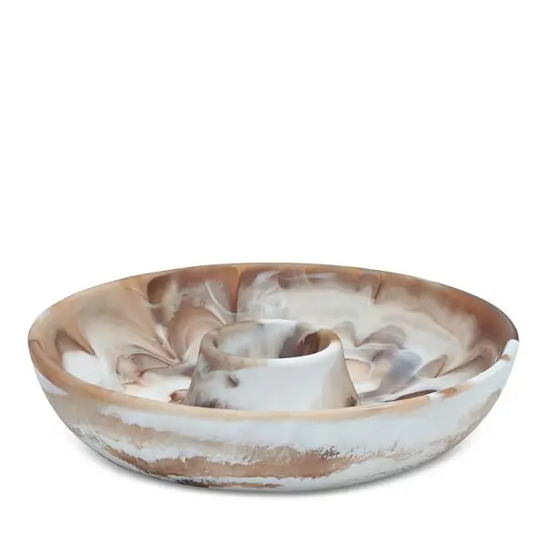 BLUE PHEASANT Hugo Resin Chip And Dip Bowl - Brown