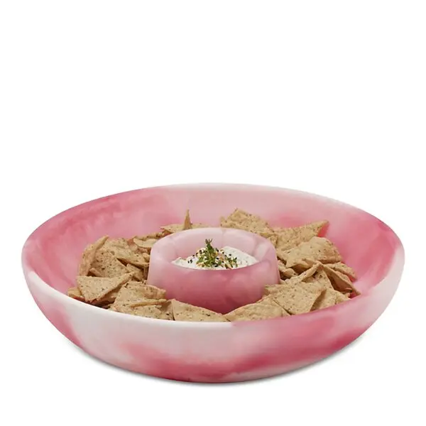BLUE PHEASANT Hugo Resin Chip And Dip Bowl - Pink