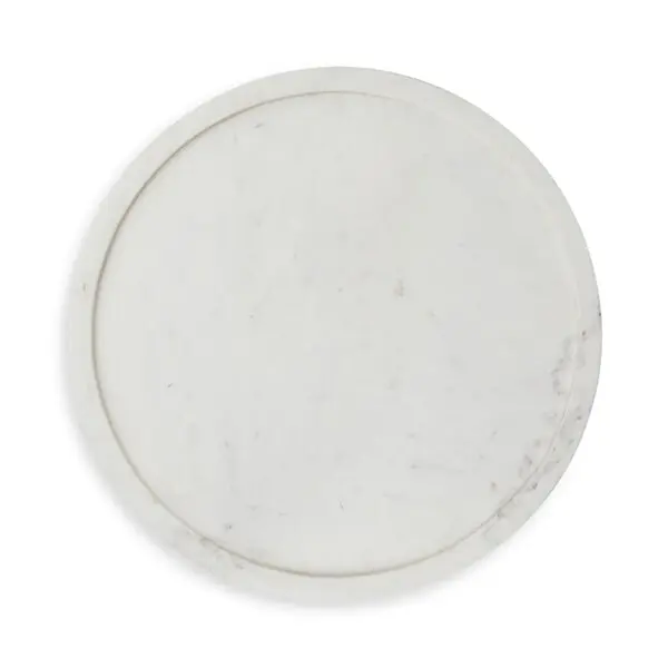 BLUE PHEASANT Portia 14 Marble Lazy Susan - White Marble