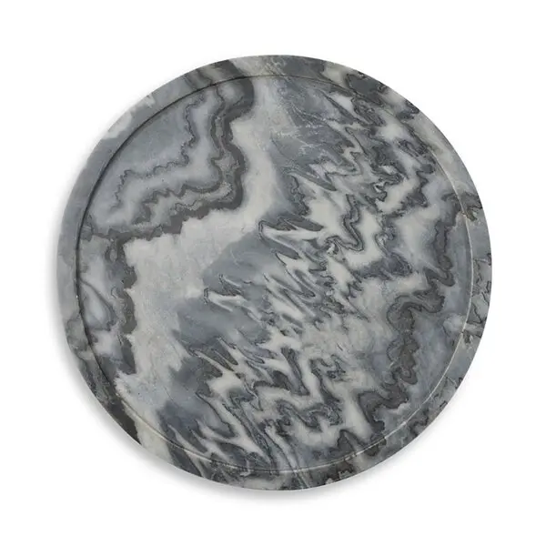 BLUE PHEASANT Portia 18 Marble Lazy Susan - Gray Marble