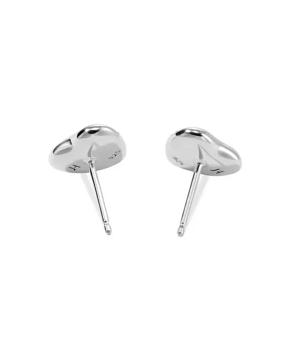 John Hardy Pebble Diamond Heart Stud Earrings