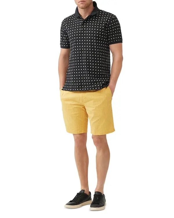 Rodd & Gunn Five Roads Cotton Printed Polo Shirt - Onyx