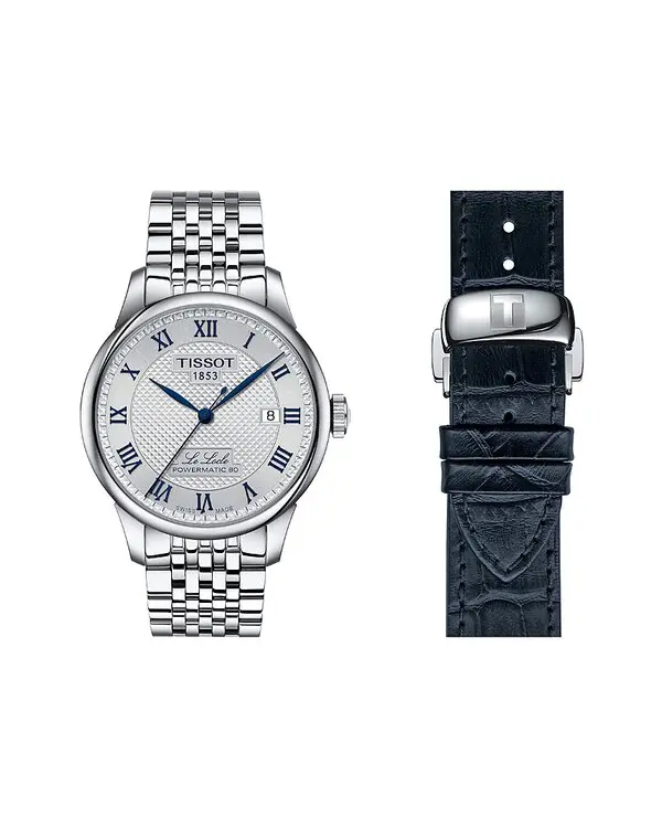 TISSOT Le Locle Powermatic 80 20th Anniversary Watch, 39mm - Silver