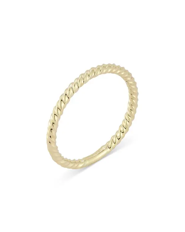 MOON & MEADOW 14k Yellow Twist Narrow Band - Gold