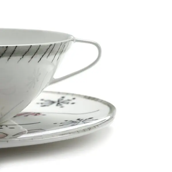 SERAX Marni Soup Bowl With Handles & Fiore Rosa Saucer