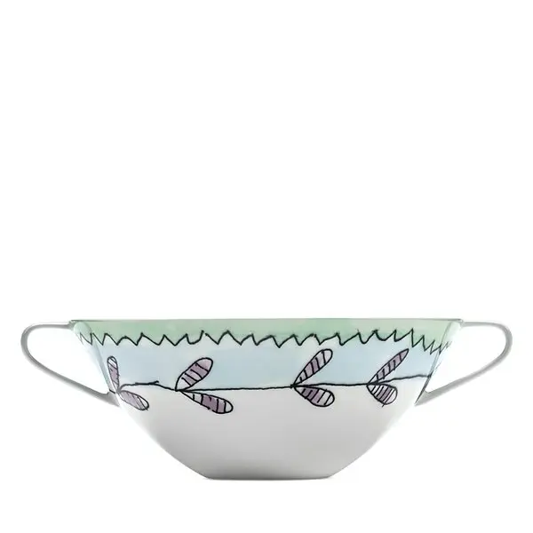 SERAX Marni Blossom Milk Soup Bowl With Handles - Multi