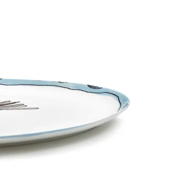 SERAX Marni Camelia Aubergine Oval Platter