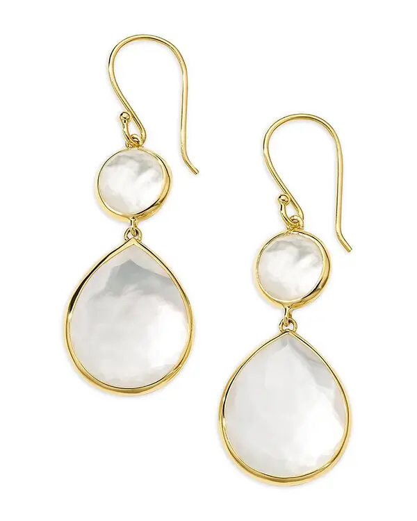 Ippolita 18k Yellow Gold Rock Candy Drop Earrings - White/gold