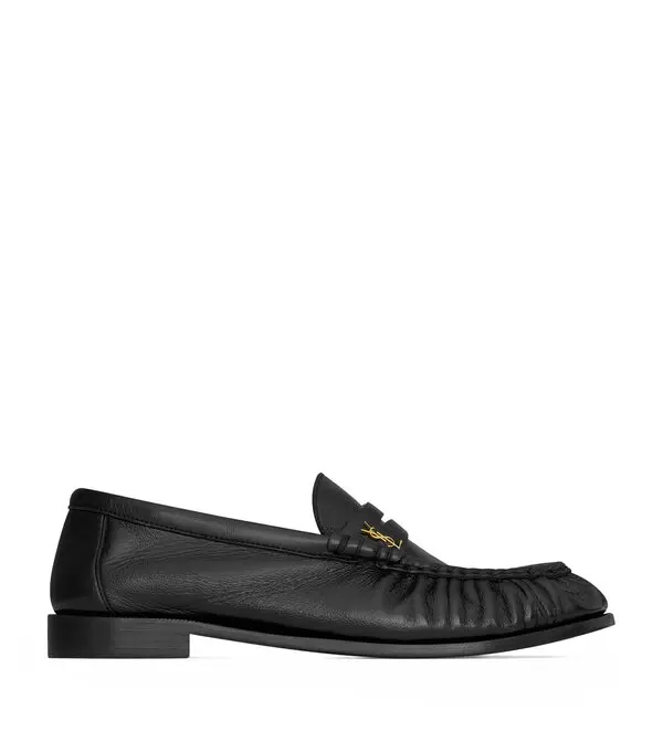 Saint Laurent Le Leather Loafers - Black
