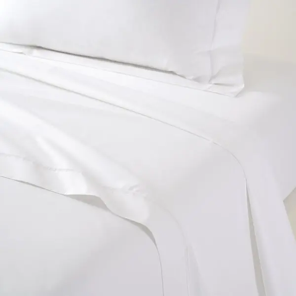 YVES DELORME Athena Flat Sheet, Twin - Blanc