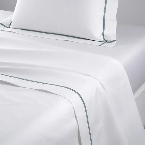 YVES DELORME Athena Flat Sheet, Twin - Fjord