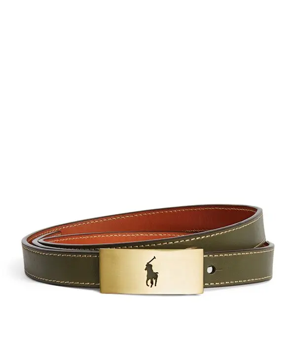 Ralph Lauren Polo Id Reversible Belt - Green | Editorialist display picture 3