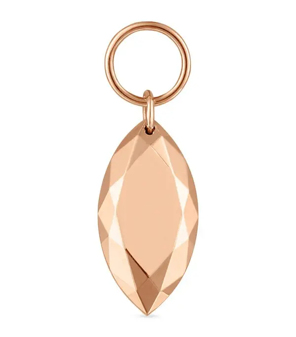 MARIA TASH Faceted Gold Marquise Charm - Rose Gold