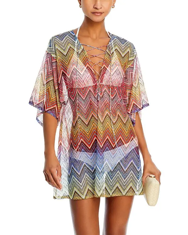 Missoni Multicolor Chevron Swim Cover-up Tunic - Multi