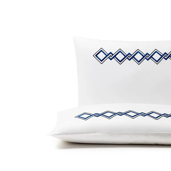 Frette Twist Embroidery Sham - Navy/nautical Blue