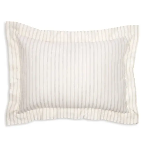 Frette Chevron Pinstripe Sham Exclusive - Milk/beige