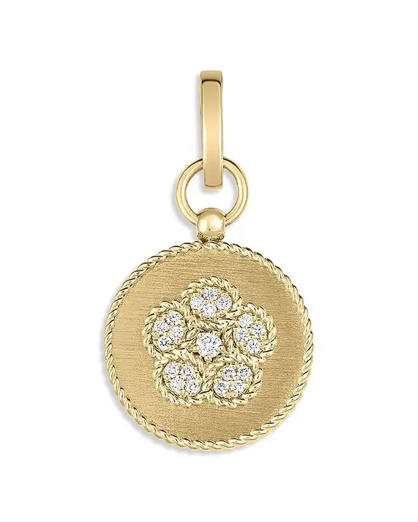Roberto Coin 18k Yellow Diamond Daisy Pendant - Gold