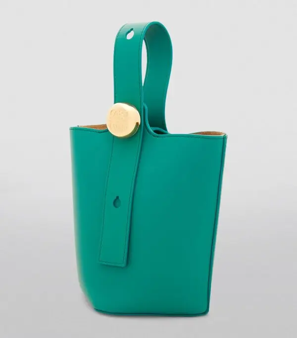 Loewe Mini Leather Pebble Bucket Bag