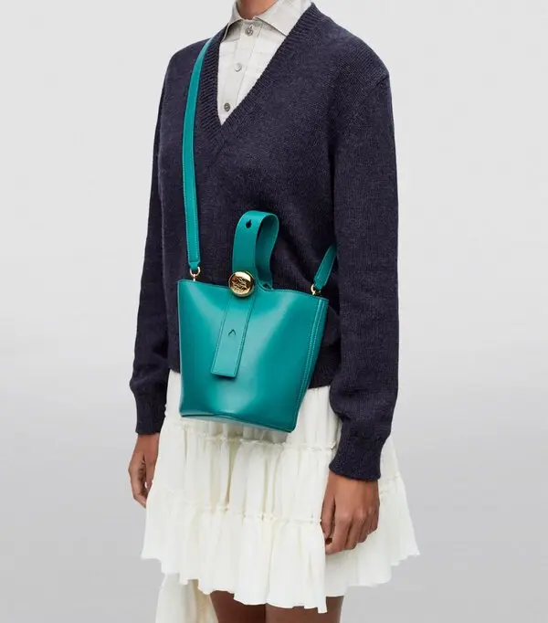 Loewe Mini Leather Pebble Bucket Bag