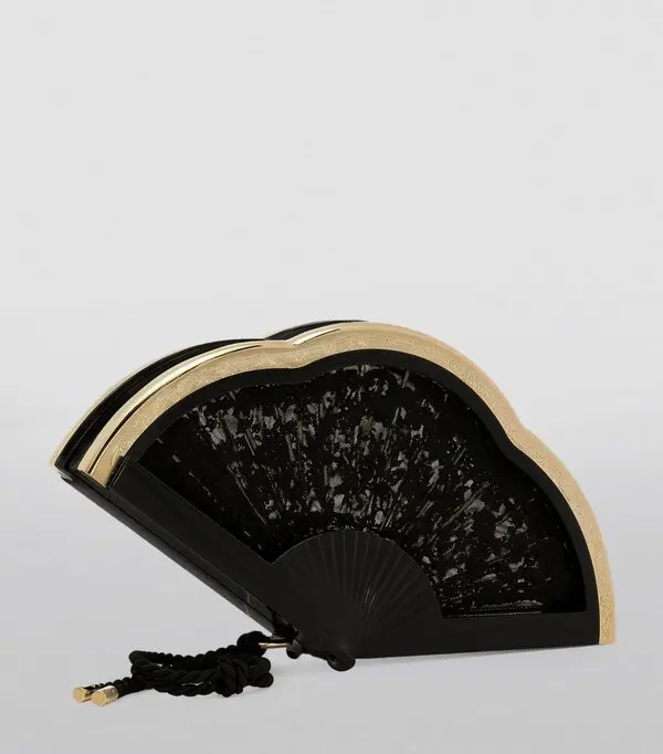 Dolce & Gabbana Lace Fan Clutch Bag