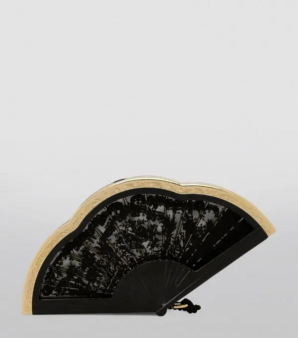 Dolce & Gabbana Lace Fan Clutch Bag