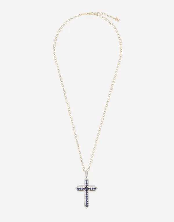 Dolce & Gabbana Cross Pendant Necklace - Yellow