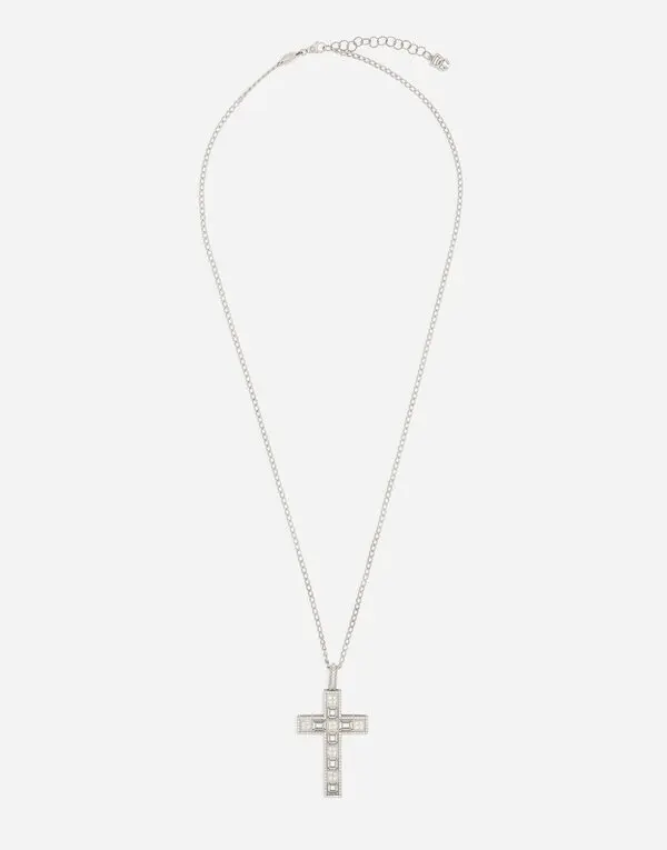 Dolce & Gabbana Pendente Croce R Necklace - White