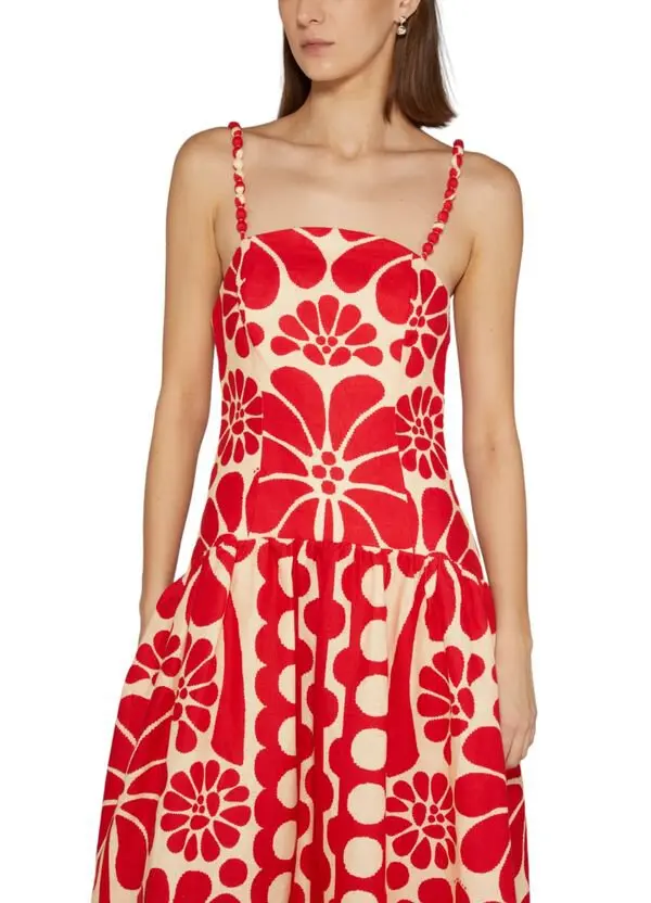 strapless open back dress Palermo Red Sleeveless Dress