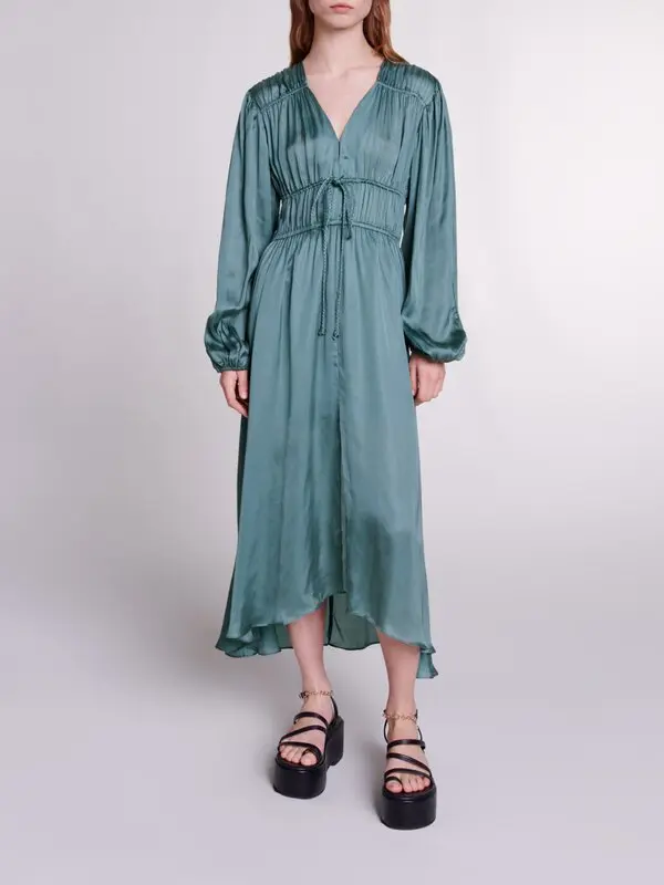 Maje Satin-look Maxi Dress