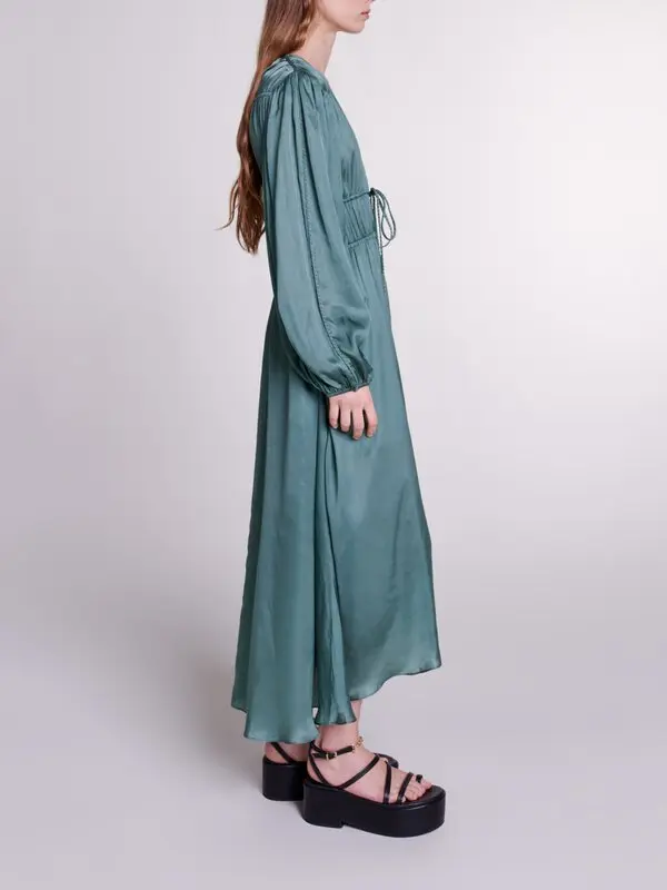 Maje Satin-look Maxi Dress