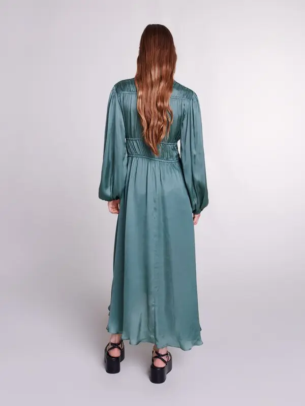 Maje Satin-look Maxi Dress