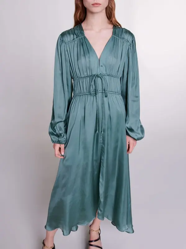 Maje Satin-look Maxi Dress