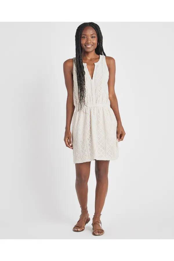 white christmas dresses Ayse Beige Crochet Mini Dress - US 8 main image 1