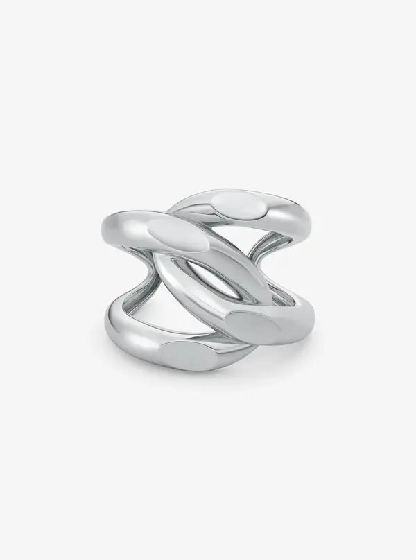 Michael Kors Oversized Curb-link Cuff - Silver